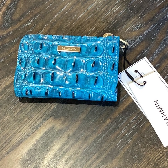 Brahmin | Bags | Brahmin Anita Vibrant Azure Melbourne Leather Wallet ...